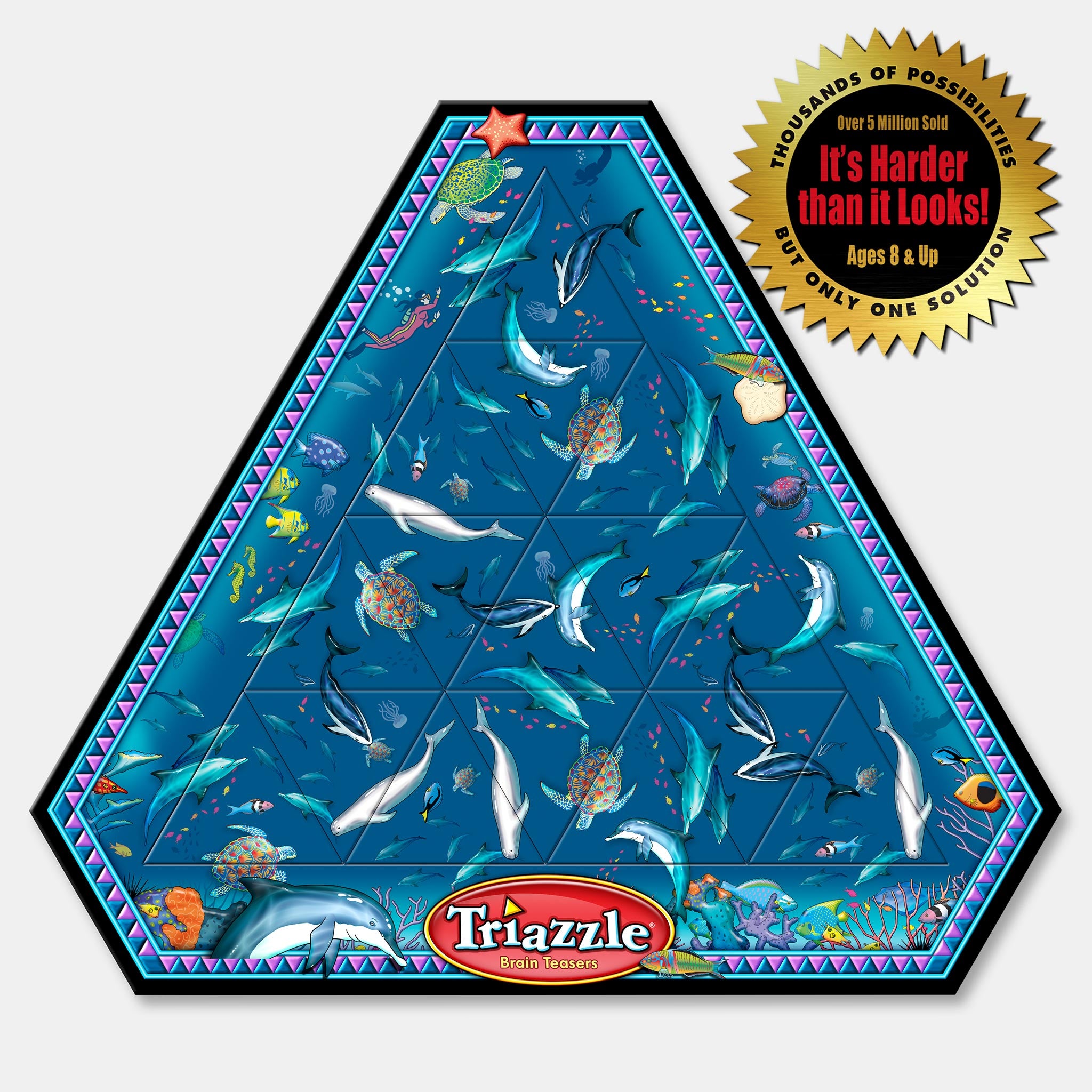 Triazzle® Puzzle - Dolphins – Dan Gilbert Design